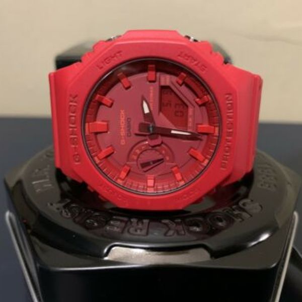 100% Authentic Casio G-Shock GA2100 “Casioak” Red Carbon Core (New With ...