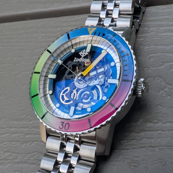 [WTS] Zodiac Skeletonized Rainbow Bezel ZO9298 | WatchCharts Marketplace
