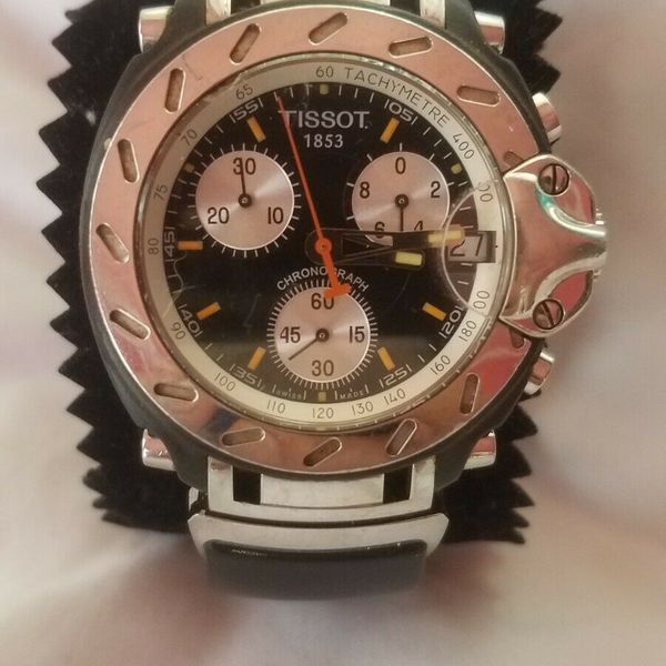 Tissot 1853 Sapphire Crystal T-Race Men Wristwatch - Black/Stainless Steel | WatchCharts Marketplace