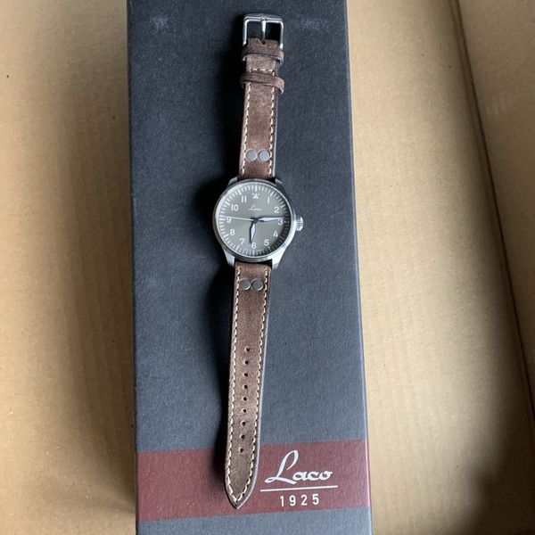 Laco Augsburg 39 Type A Dial Flieger Limited Edition Taupe Pilot Watch ...