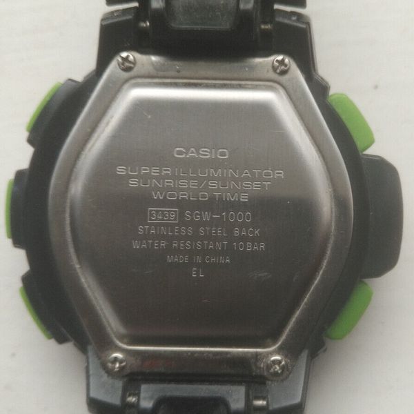 Casio SGW-1000 Triple Sensor quartz watch w. battery guarantee up to ...