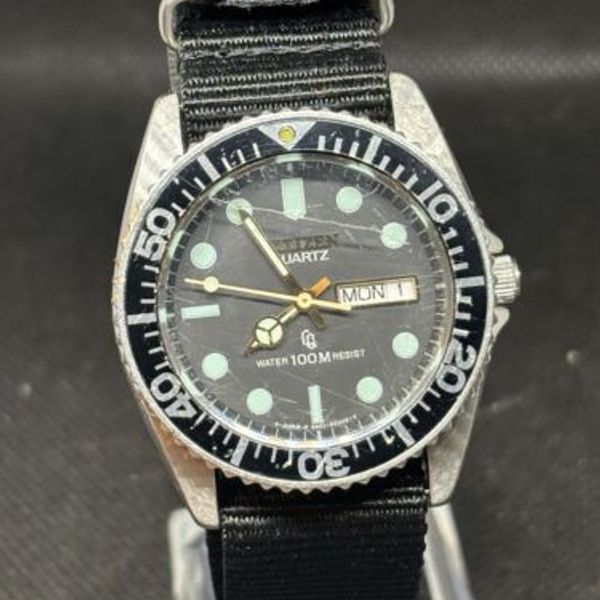 Vintage Citizen Promaster Black Dial Day/Date Watch 3801-450671 New ...