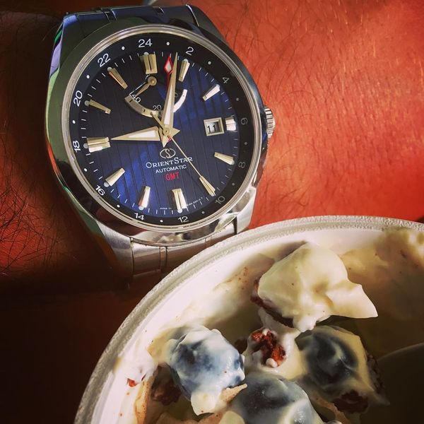 FSOT: Orient Star GMT Blue Dial WZ0071DJ Automatic RARE!! | WatchCharts ...
