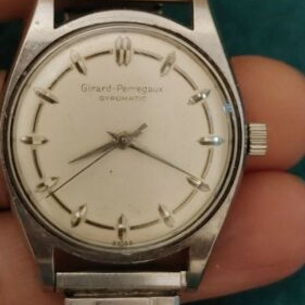 VINTAGE GIRARD PERREGAUX GYROMATIC SWISS AUTOMATIC STEEL MENS WATCH ...