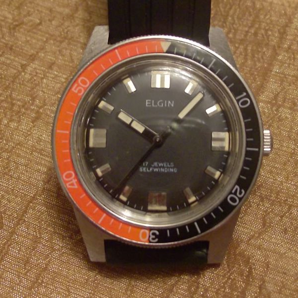 Fs: Vintage 1960S Elgin 17J Self-Winding Diver - Looks Nos ...