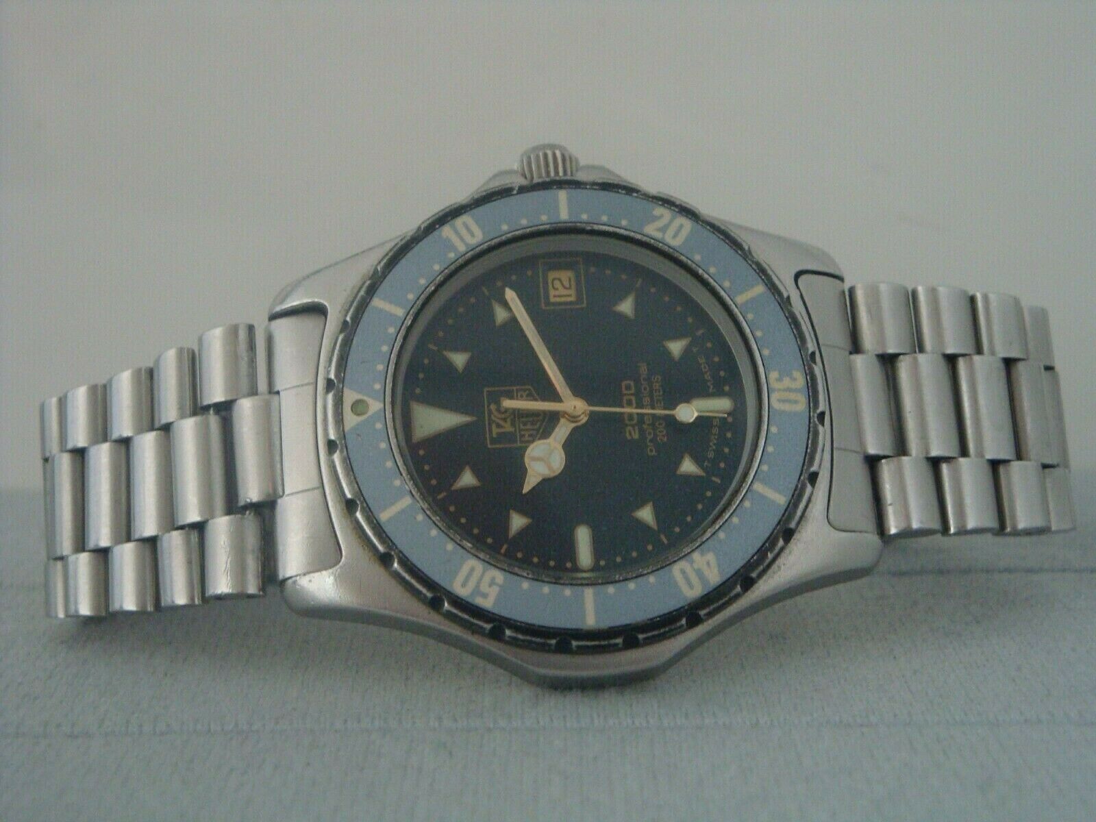 Tag Heuer 2000 series Ghost Bezel diver. 972.606. Vintage gents watch ...