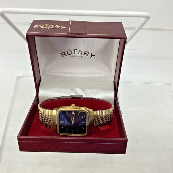 ROTARY Men's Metal Watch No. 3307 Quartz with Box Untested ...
