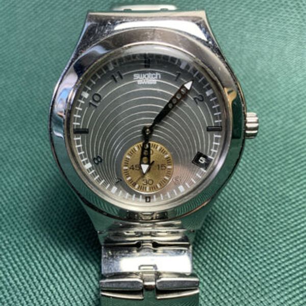 2005 Swatch Irony Full Moon Call Small Seconds YPS408G Steel Bracelet ...