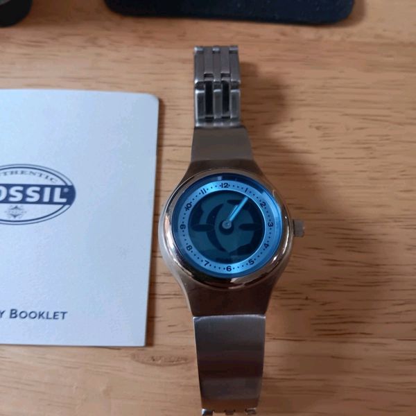FOSSIL BIG TIC JR-7876 QUARTZ WATCH WITH NEW BATTERY AND CASE ...