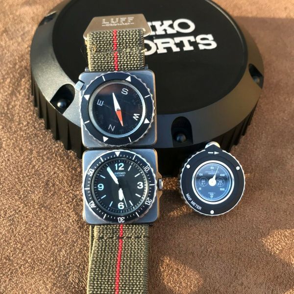 Vintage SEIKO 2C21-0080 Fieldmaster Contra Quartz Rare Watch Compass ...