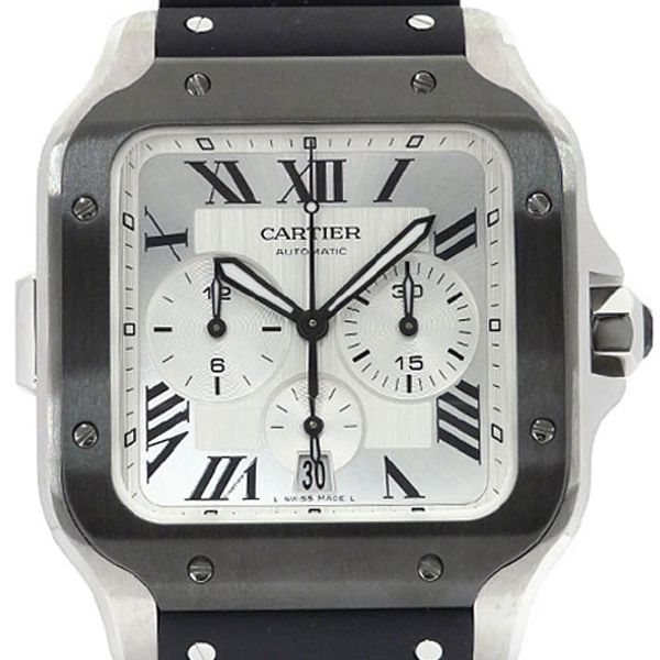 [Cartier] Cartier "Santos de Cartier Chronograph XL" WSSA0017 Men's ...