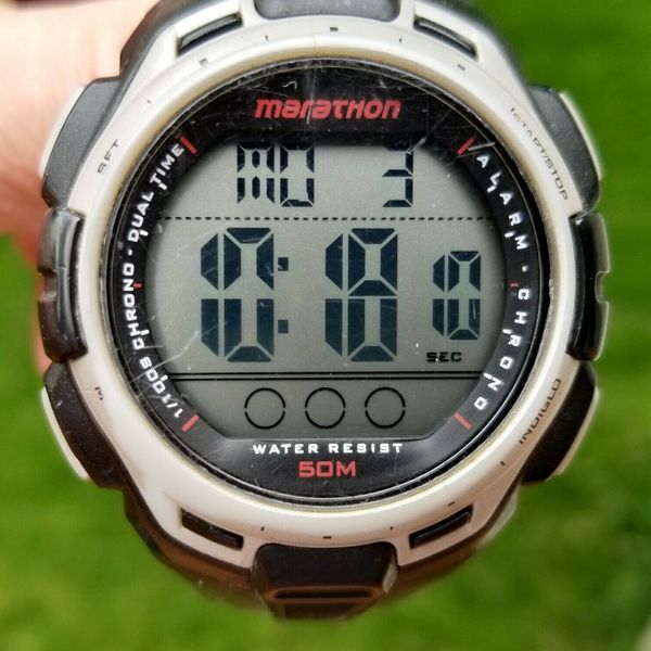 Marathon Sports Watch Light-Up Dial Alarm, Stopwatch, Day-Date, Running ...