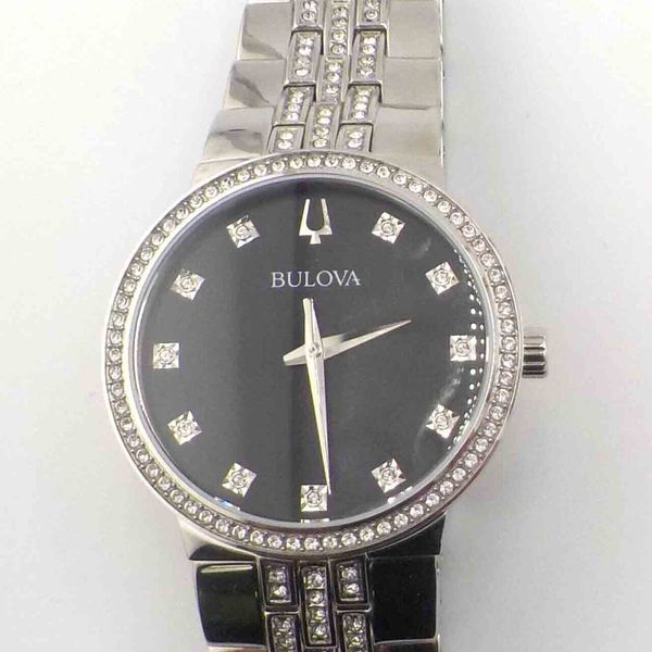 BULOVA CRYSTAL QUARTZ BLACK DIAL MEN'S 40MM WATCH 96K110 $595.00 ...