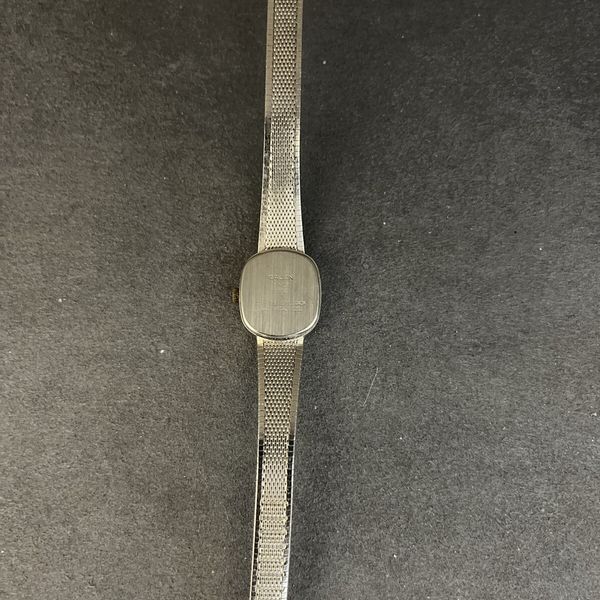 Ladies Silver Tone Watch W/Gold Dial New Battery Gruen Quartz Model ...