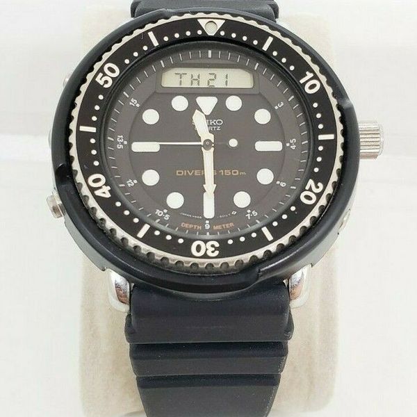 Seiko H558-5009 Arnie Analog Digital Watch Quartz 80s Predator Works ...