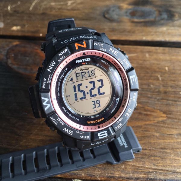 Casio Protrek PRW 3500 with extra Carbon Fiber strap. | WatchCharts