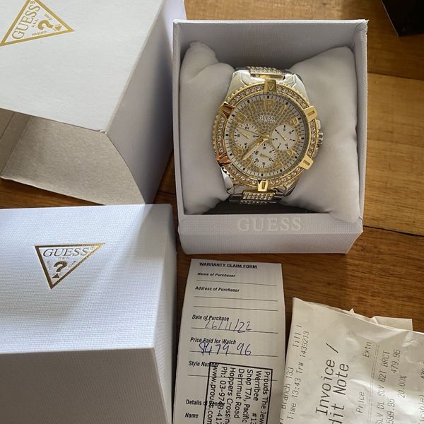 Guess Frontier Gold Men's Watch - W0799G2 | WatchCharts Marketplace