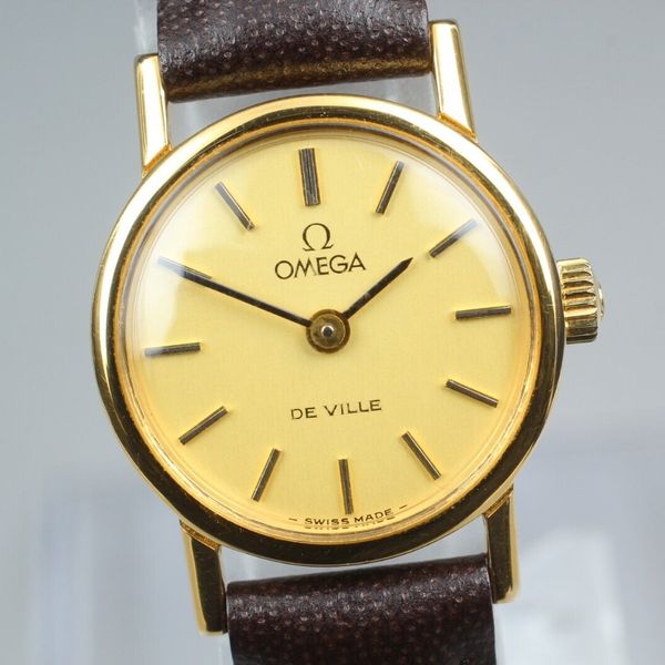 [EXC+5] Vintage Omega DeVille 625 Gold Hand Winding Women's Watch From ...