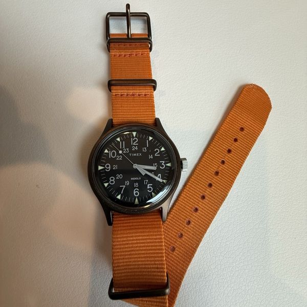 Timex MK1 Aluminum Orange Nylon Strap Men's Watch TW2T10200 ...