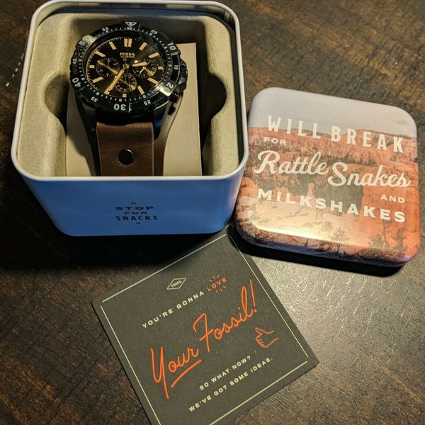 Fossil Garrett Chronograph Brown Leather Watch FS5626 | WatchCharts ...