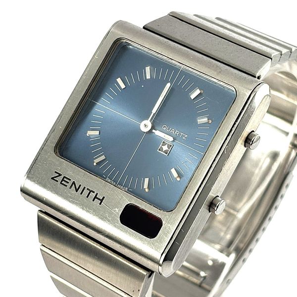 RARE Vintage Zenith Futur Time Command Quartz Ana Digi Red LED Mens ...