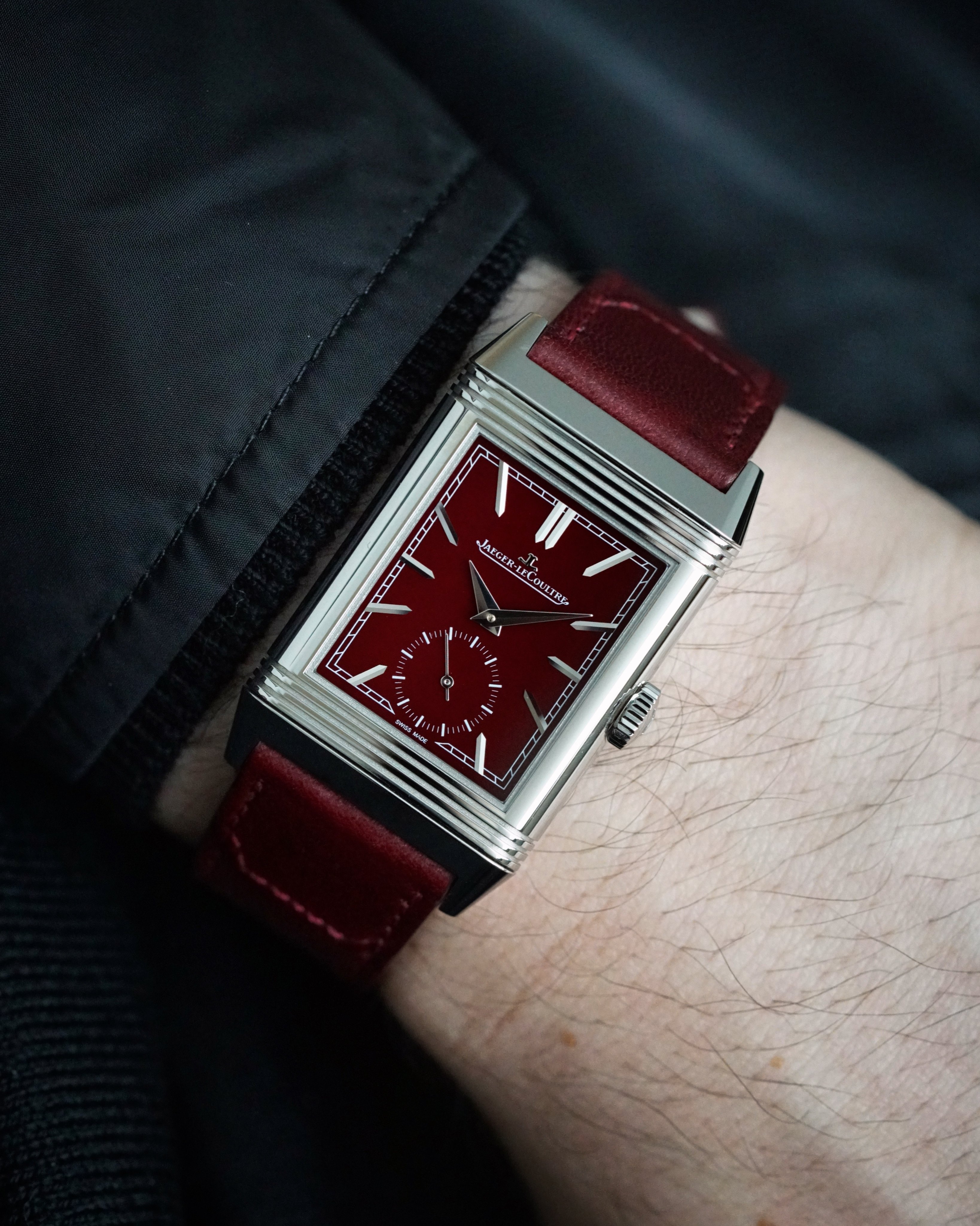 [$7,500 USD] Jaeger LeCoultre Reverso Tribute Small Seconds Burgundy ...
