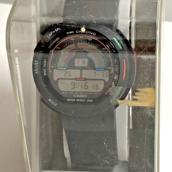 NOSVINTAGE CASIO TRI CHRONO WATCH Module 999 TRC-100 LCD JAPAN 1980'S ...
