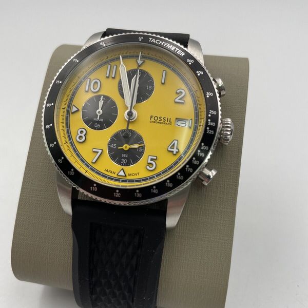 Fossil -Tourer Chronograph yellow FS6044 chrono watch quartz ...