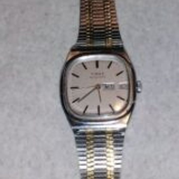 TIMEX 35mm Silver Dial TV Square Automatic Day/Date Menâ s Watch ...