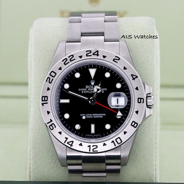 FSOT NOS Rolex Explorer II 16570 Z Serial 3185 Movement Black Dial Box ...