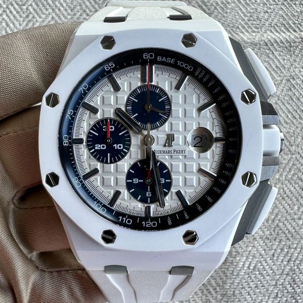 FS: Audemars Piguet White Ceramic Royal Oak Offshore 44mm 26402cb ...