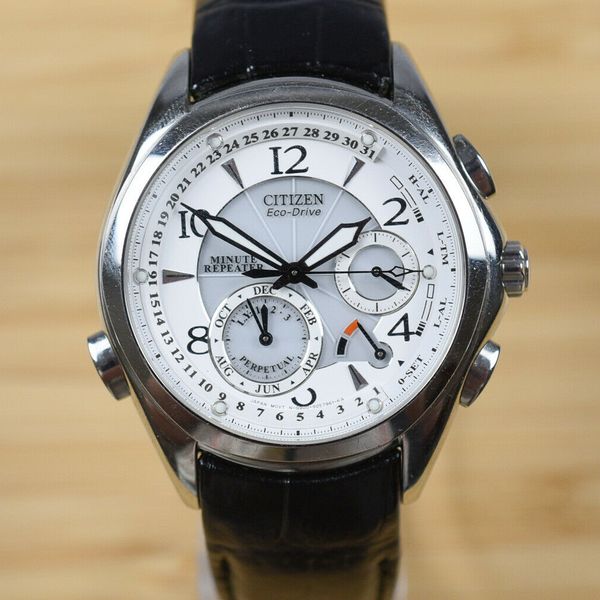 Citizen Eco Drive Minute Repeater Perp Calendar G900-T009379 Watch READ ...