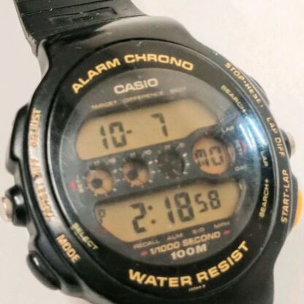 RARE VINTAGE MENS CASIO (GT-1000) ALARM CHRONOGRAPH WATCH. RUNS. GOOD ...