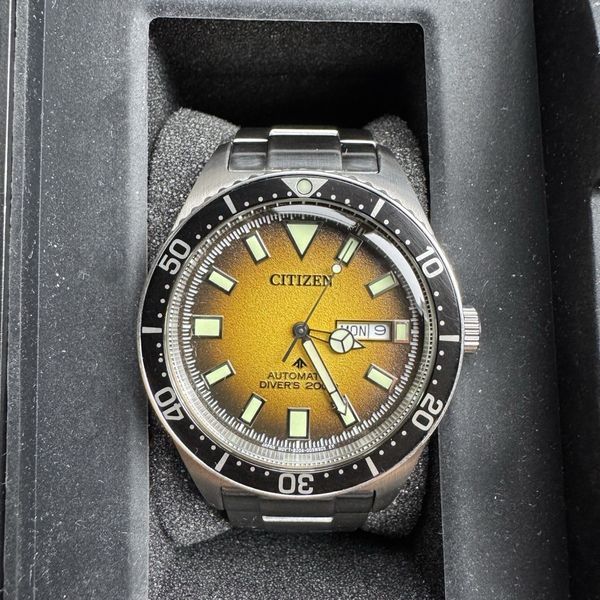 Citizen NY0120-52X Promaster Marine Automatic Yellow Dial Diver's 200m ...