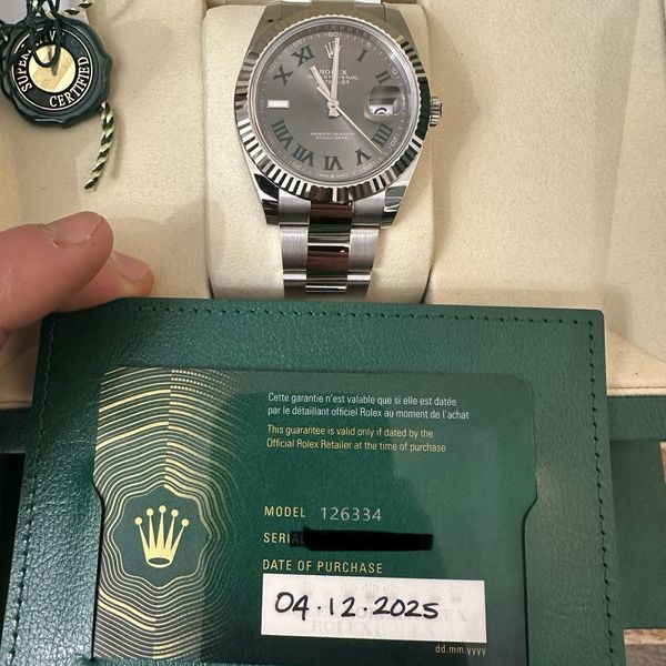 Rolex Datejust 41 Wimbeldon 2025 | WatchCharts Marketplace