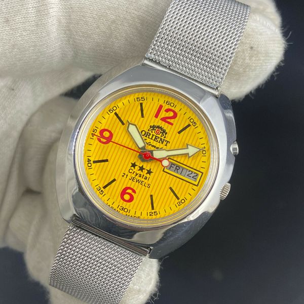 Vintage Orient Crystal Automatic 21 Jewels Cal.46941 Day Date Men's ...