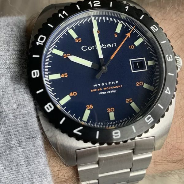 Corterbert Mystere blue dial STP Swiss auto movement $225 | WatchCharts ...