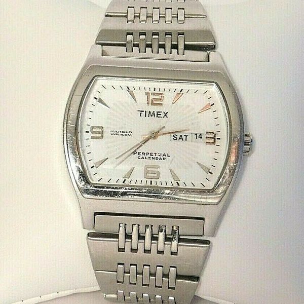 Working Timex T2D481 Perpetual Calendar Watch, Wearable Condition ...