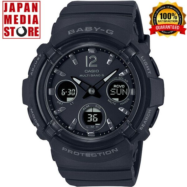 CASIO BABY-G BGA-2800-1AJF Total Black Stylish Solar Atomic Radio Women ...
