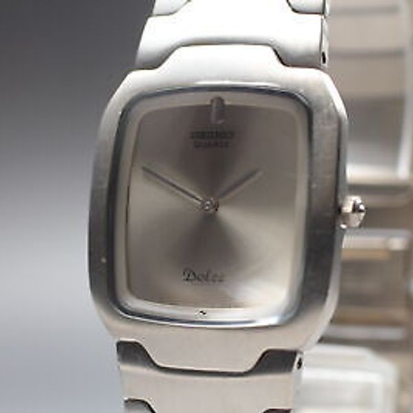 Vintage 1984 Seiko Dolce 7730-5010 Titanium Cusion Quartz Mens Watch ...