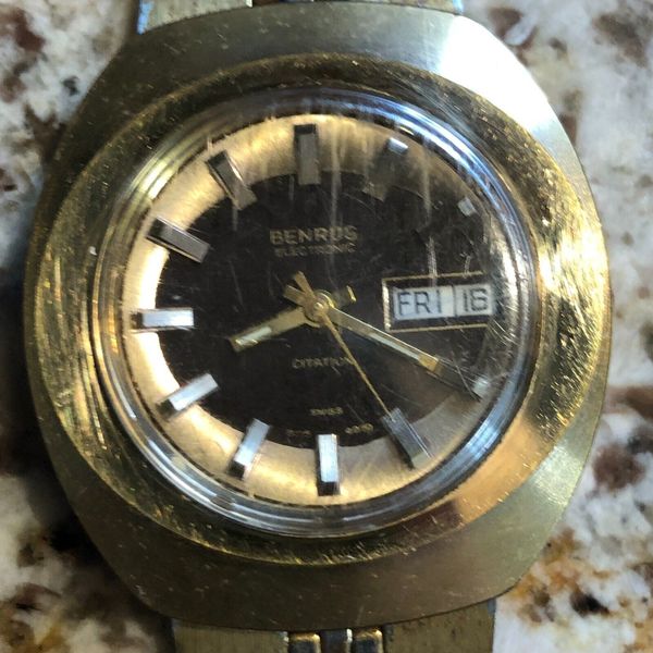 Vintage Benrus Electronic Citation Swiss Made menâ s Day Date watch ...