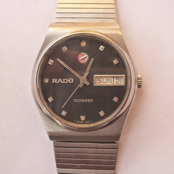 Rado Voyager 636.3402.2 Automatic Day-Date Swiss Men's Black Dial Watch ...