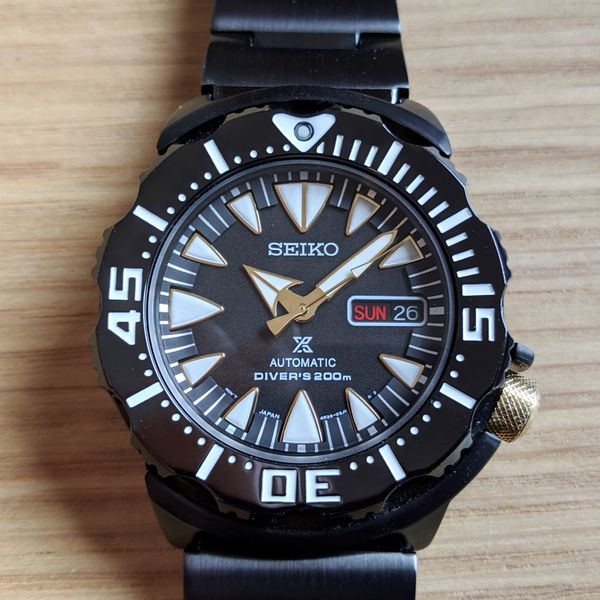 Seiko SRP583 Black/Gold Gen 2 Monster | WatchCharts