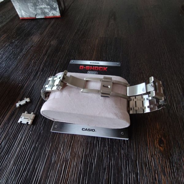 Custom Casio Mod G-Shock GA2100 Casioak Black Dial On Silver ...