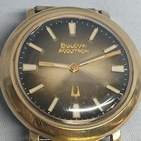VINTAGE BULOVA ACCUTRON N4 WITH CAL 2210 MOVEMENT GOLD PLATED ...
