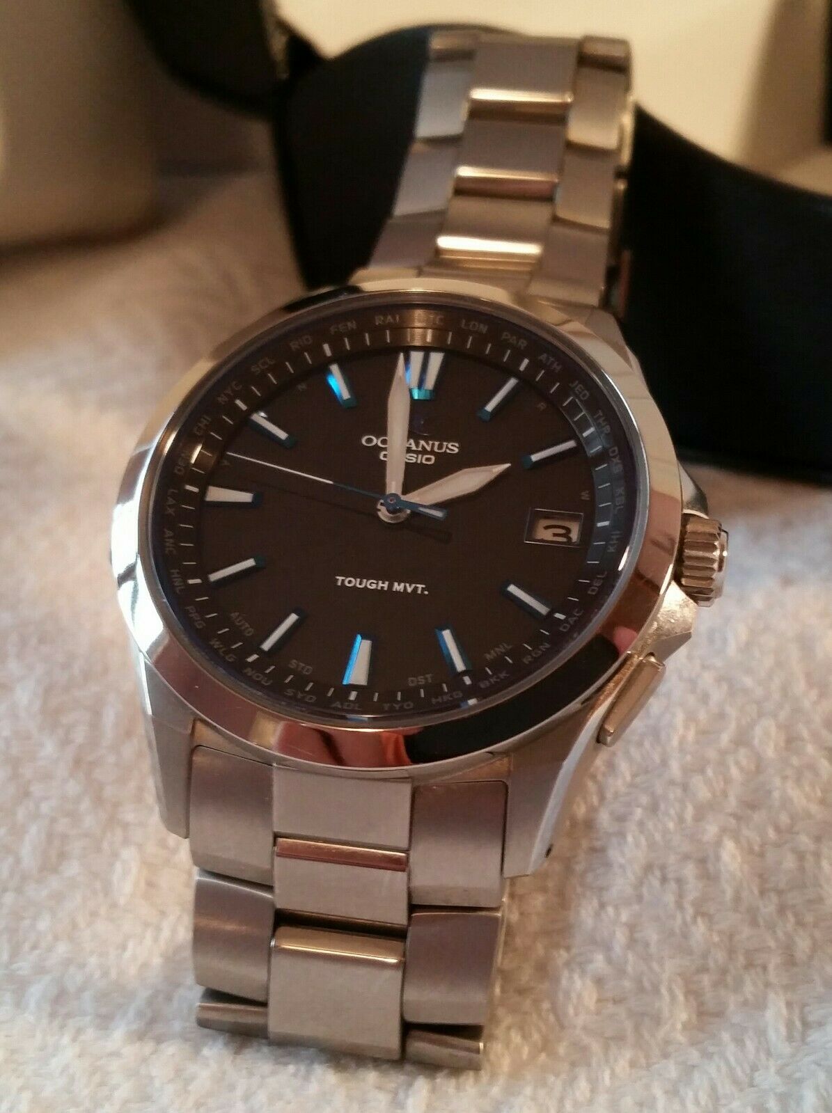 Casio OCEANUS OCW-S100-1AJF Tough Solar Multi Band Radio Watch Titanium ...