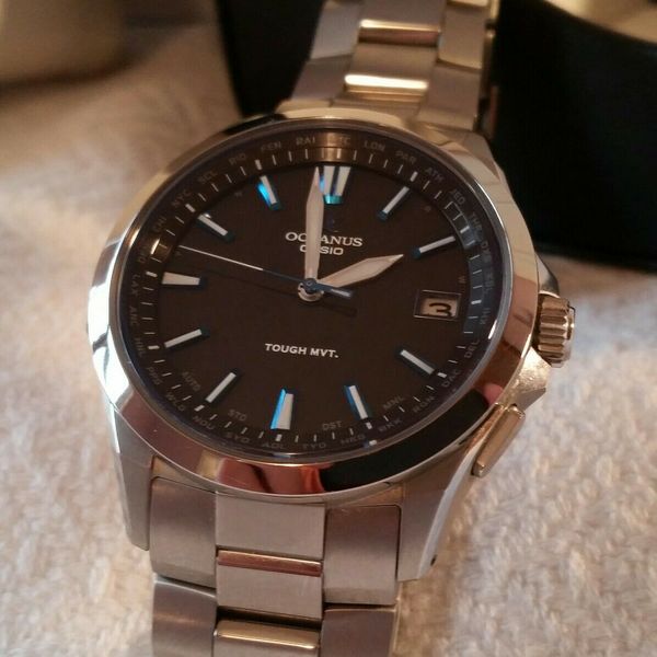 Casio OCEANUS OCW-S100-1AJF Tough Solar Multi Band Radio Watch Titanium ...