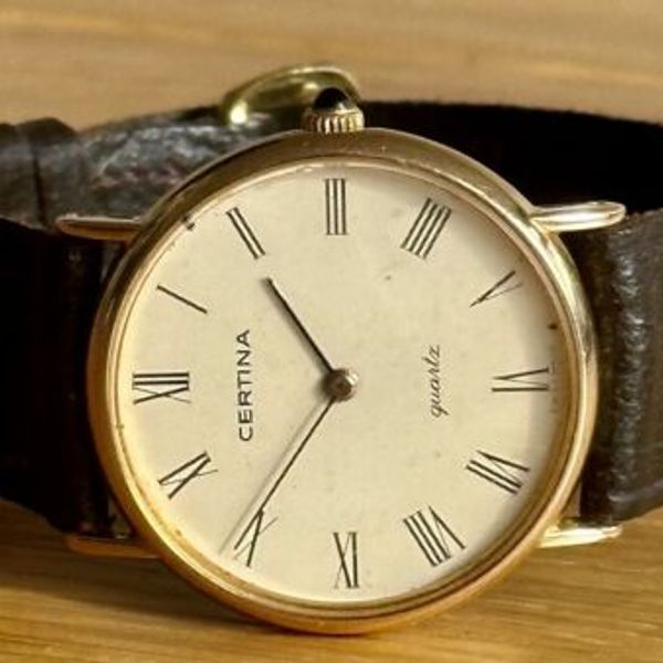 Vintage Gents Certina Dress/Formal Watch Gold Plated Quartz Good ...