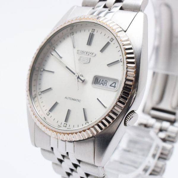 ã EXC+5ã Seiko 5 Sports SNXJ89 7S26-0500 Silver Dial Men's Watch from ...