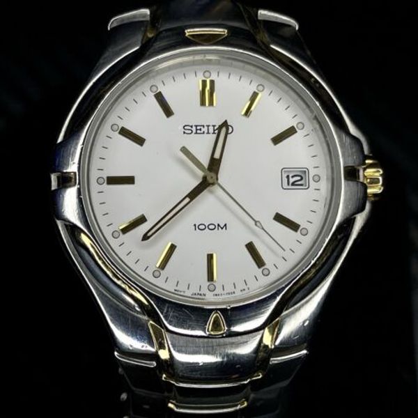 SEIKO TWO-TONE STAINLESS STEEL WATCH 7C00 Non Working | WatchCharts ...
